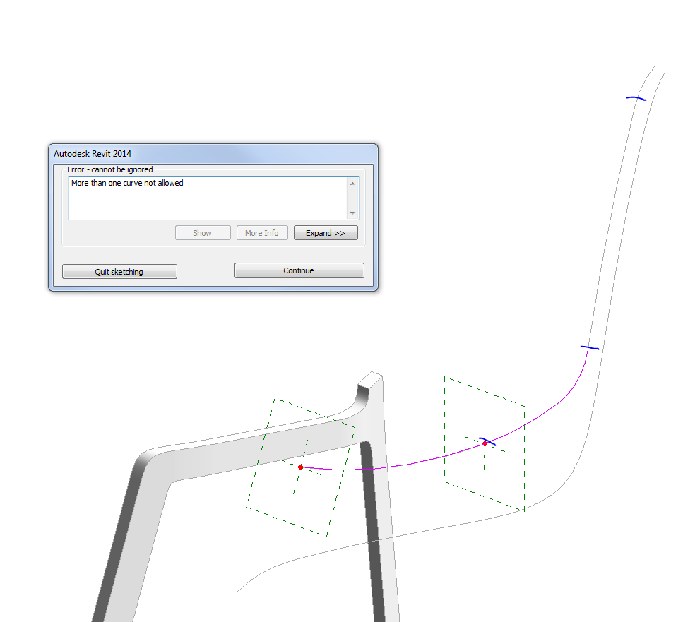 sweep blend path problem with segments - Autodesk Community
