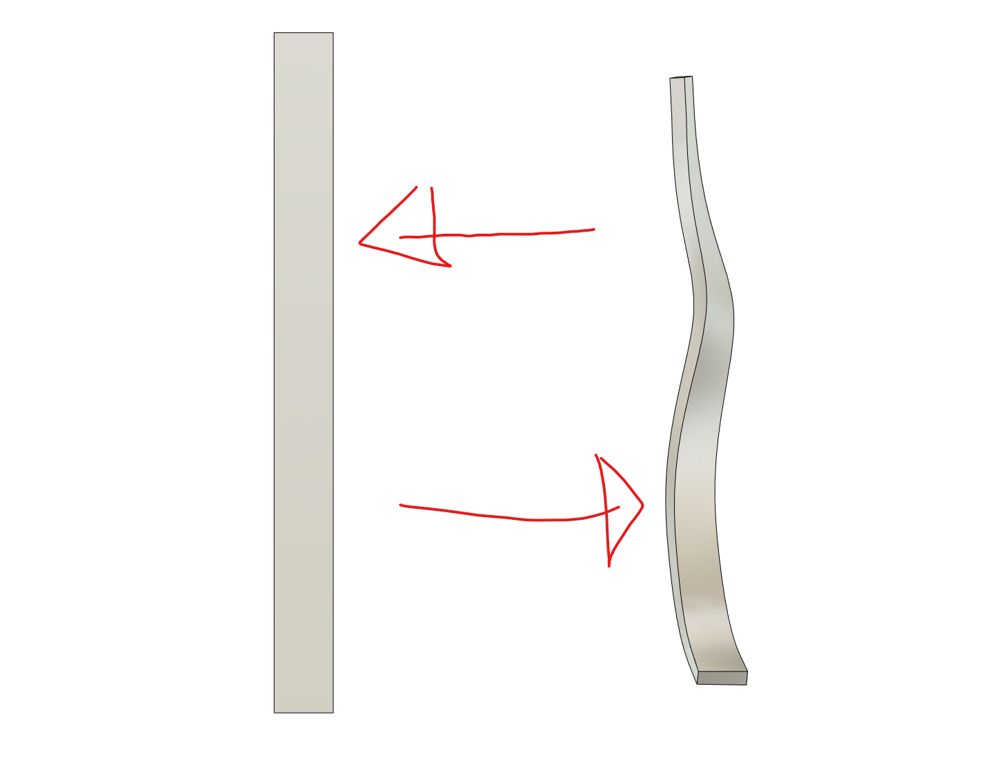Wrap/Warp/deform/bend a rectangle to complex double curvature ...