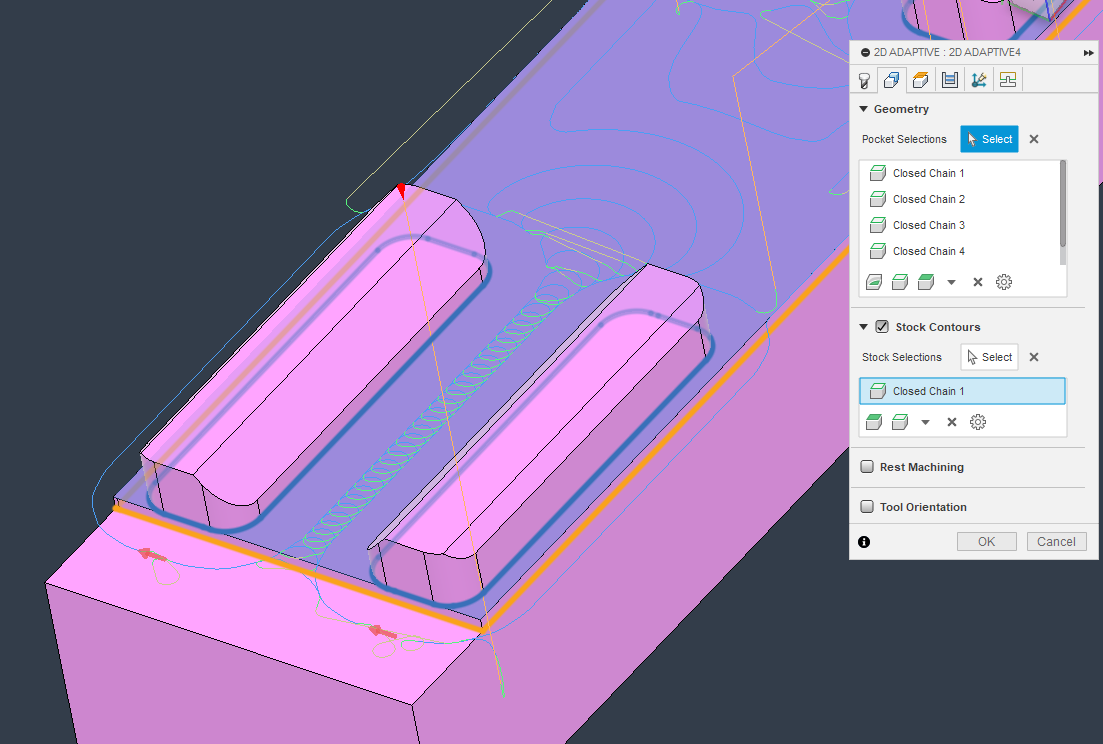 Solved: Help with 2D adaptive clearing going crazy on simple part - Autodesk Community