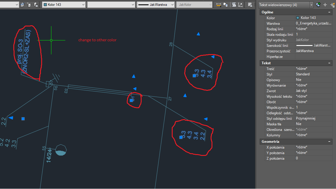 Solved: Change color massive in multiline text - Autodesk Community