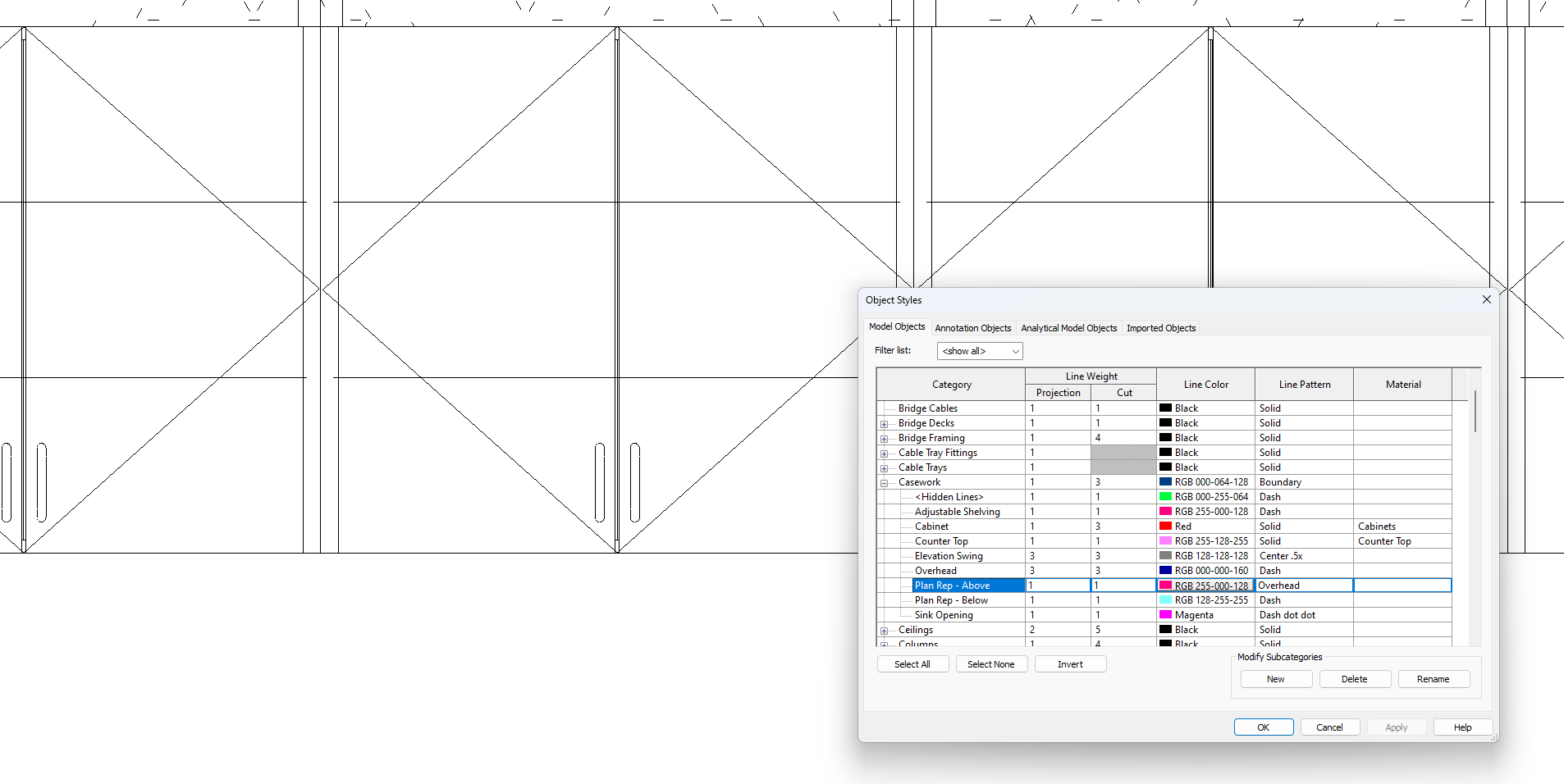 Solved: Can't bring into the model the line types and hatches that I'm setting within the family ...