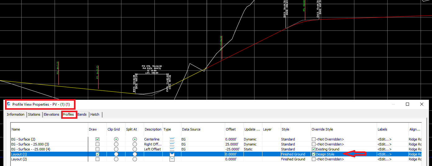 Solved: Profile Grade Line (PGL) with part as future - Autodesk Community