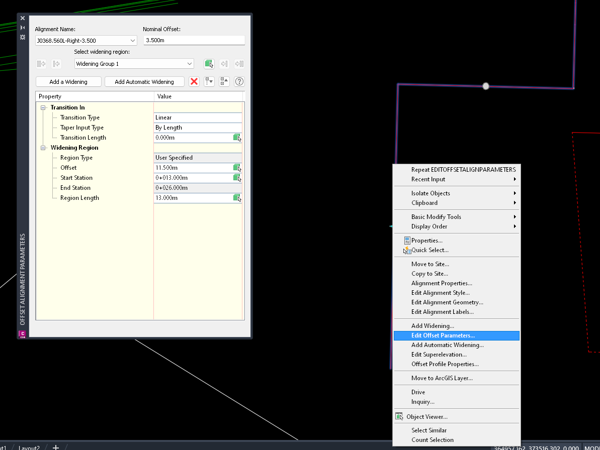 Solved: How to Narrow Offset Alignemnt - Autodesk Community