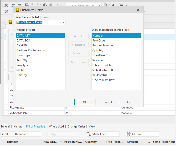 Autodesk Vault Thin Client - Customize Fields "Bill of Material" - Autodesk Community