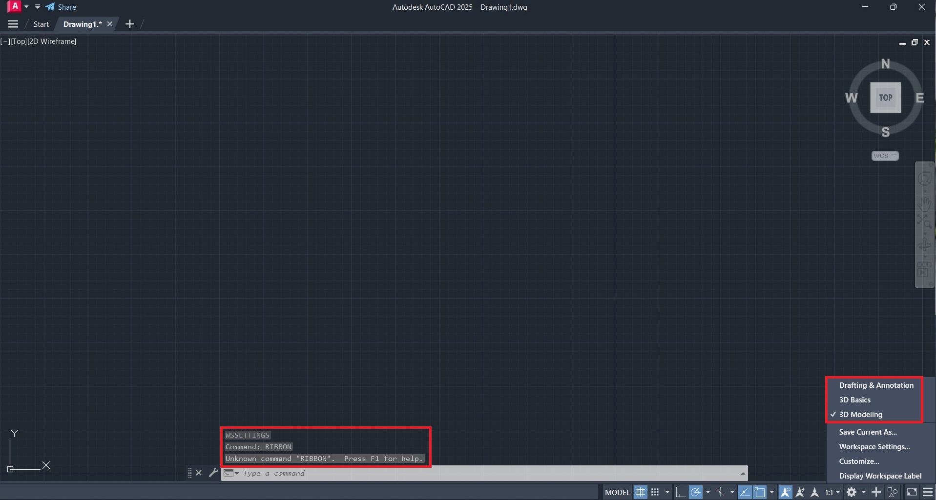 AutoCAD 2025 All Workspace missing - Autodesk Community