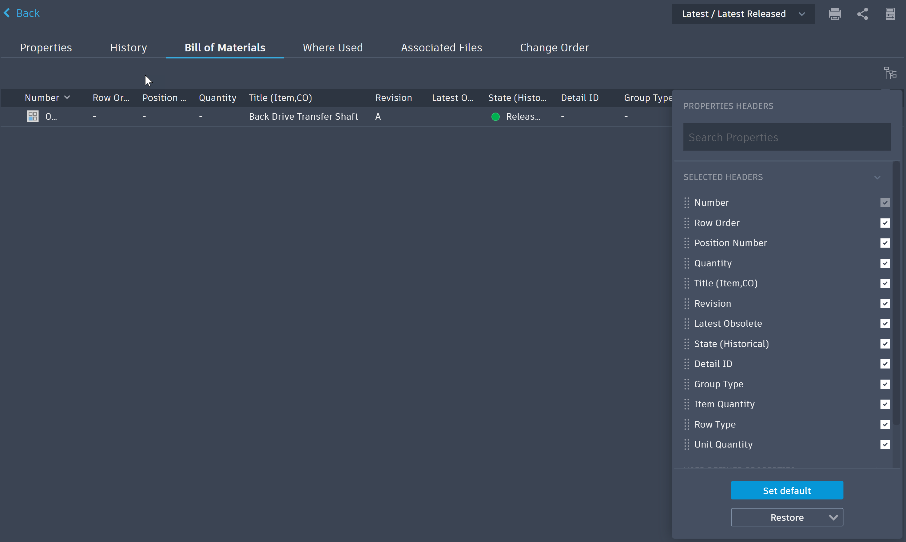 Autodesk Vault Thin Client - Customize Fields "Bill of Material" - Autodesk Community