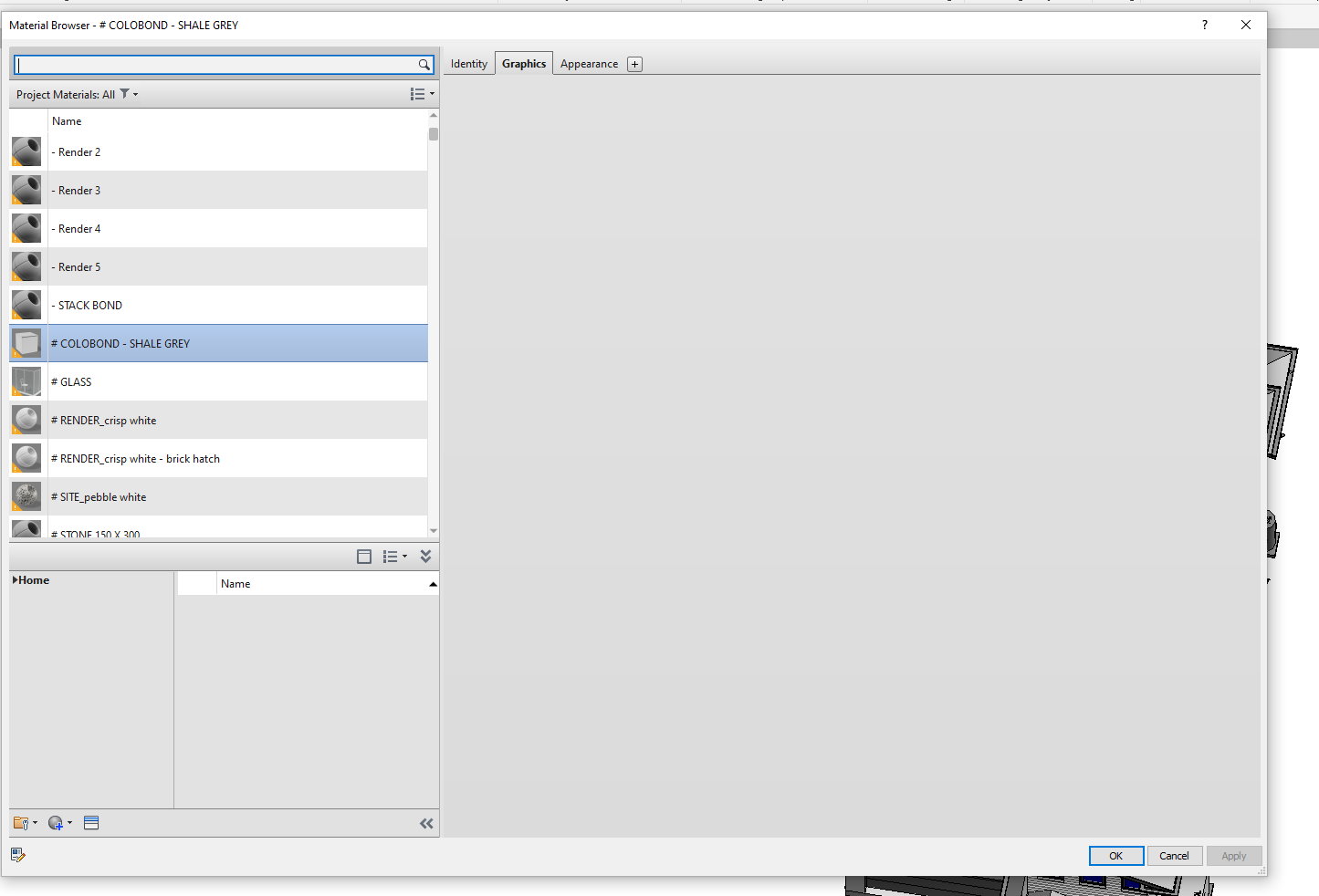 Solved: revit 2025 graphics tab in material browser not working - Autodesk Community
