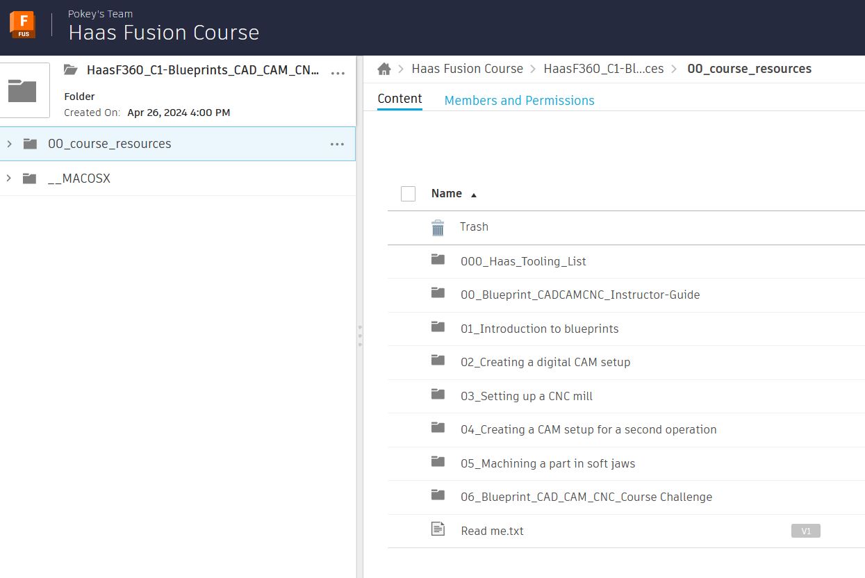 My issue with Haas/Fusion course download datasets - Autodesk Community