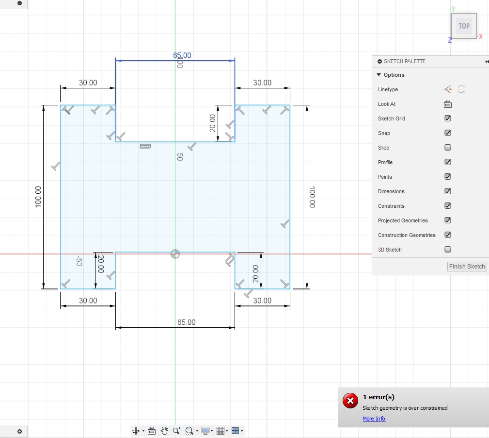Solved: Classic problem I guess - The sketch geometry is ...