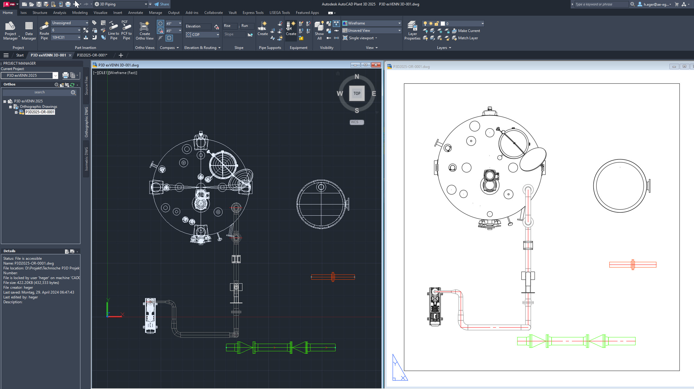 Solved: Unable to change pipe colors in ortho views - Autodesk Community