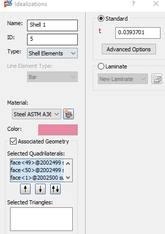 the material properties does not change for different material ...