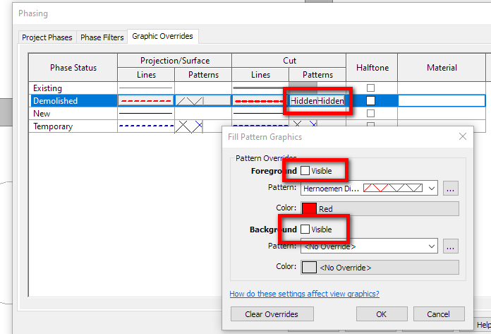 How to make pattern transparent in demolition plans? - Autodesk Community