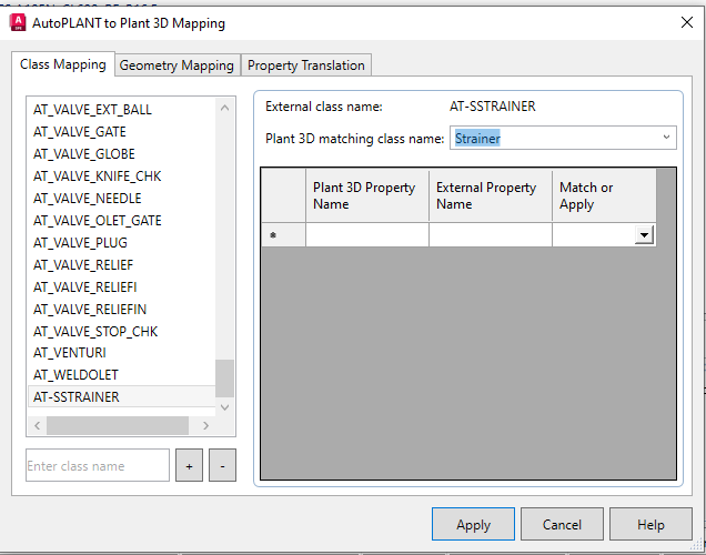 Converting AutoPLANT Specs to Plant 3D 2024 - Class Mapping - Autodesk Community