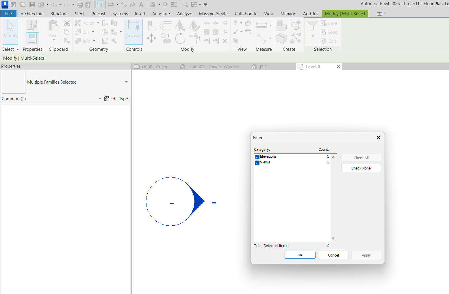 Elevation filter only removing arrow - Autodesk Community