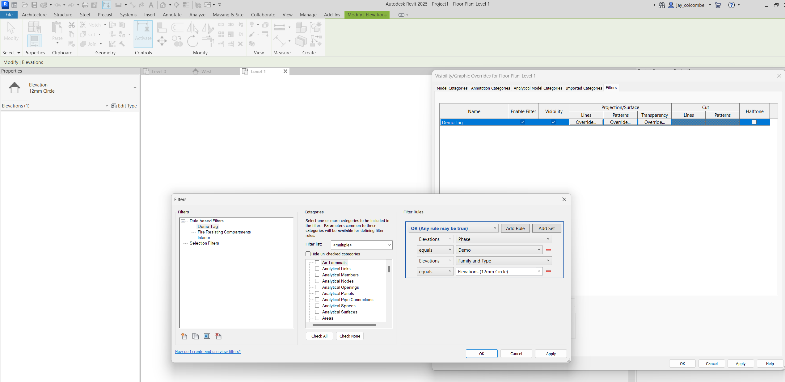 Elevation filter only removing arrow - Autodesk Community