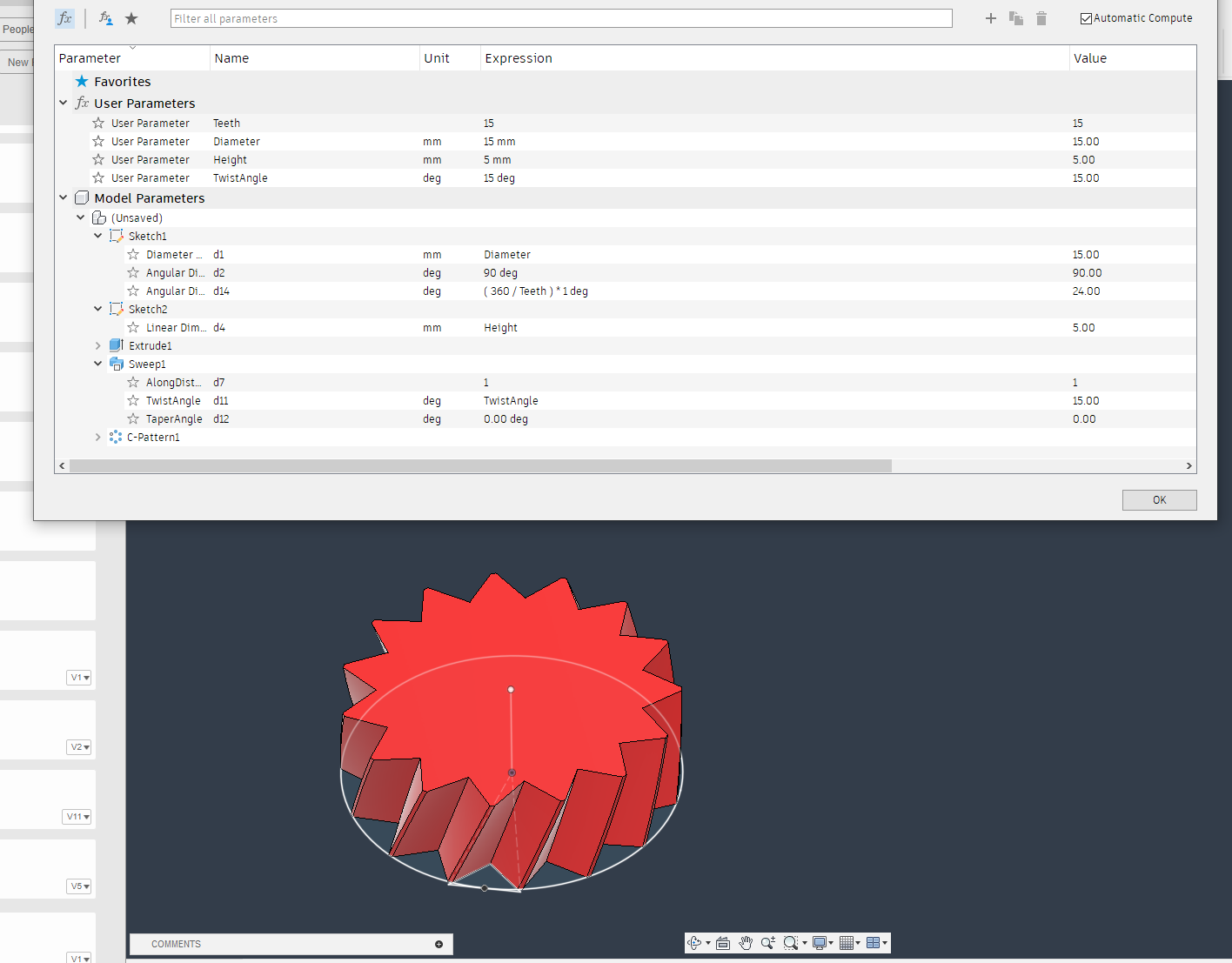 Solved: How To Create Sweeping Teeth For Threaded Insert In Fusion 360 ...