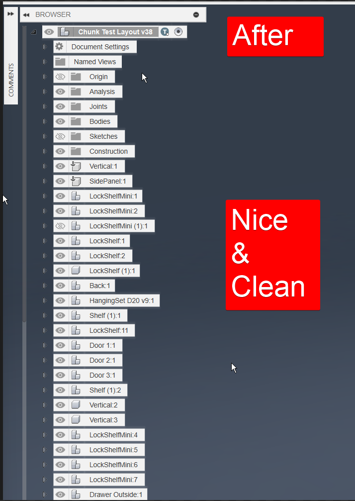 How to collapse FUSION browser like in SOLIDWORKS collapse a feature ...