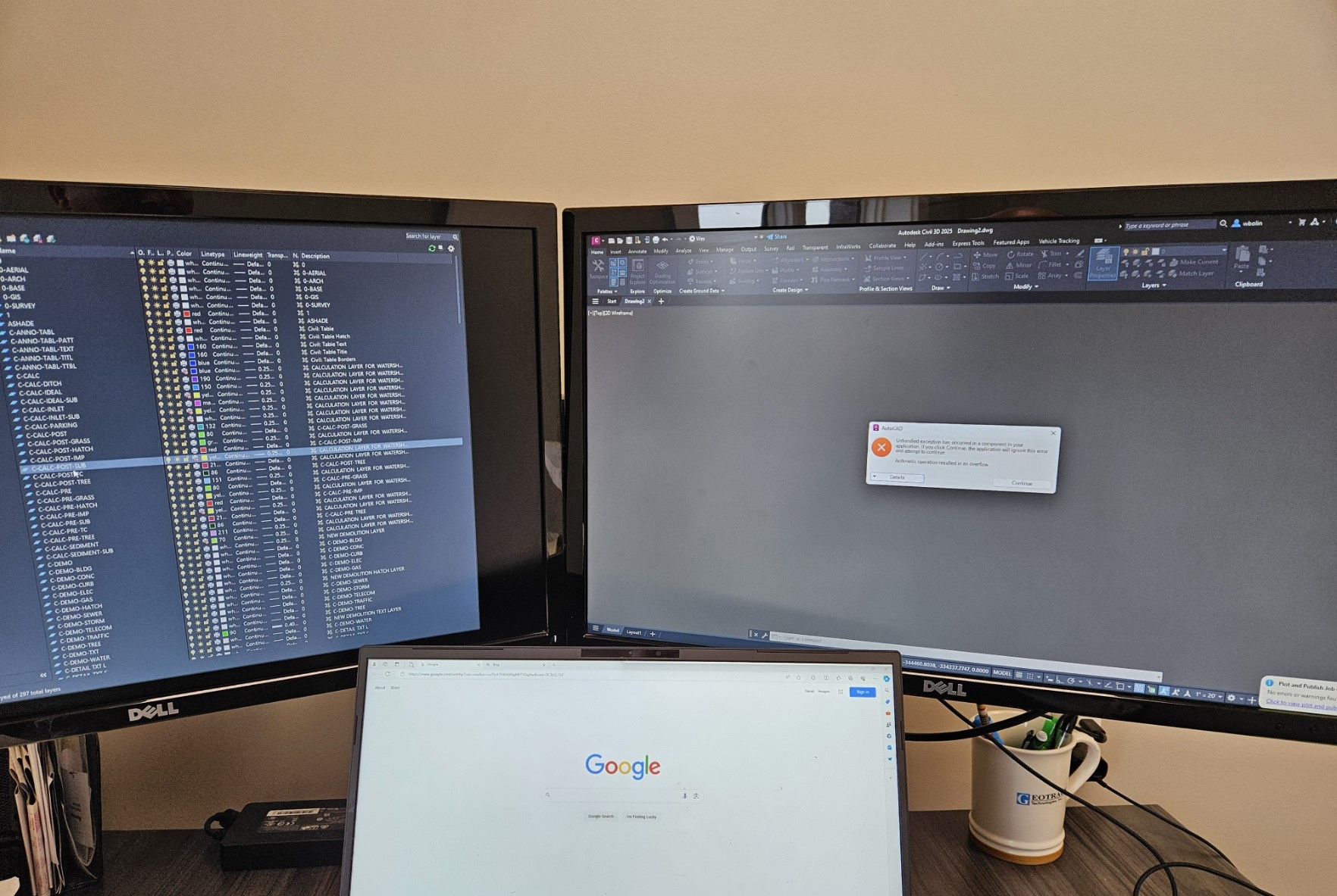 Civil 3D 2025 - Layer Manager issue "arithmetic operation resulted in an overflow" - Autodesk ...