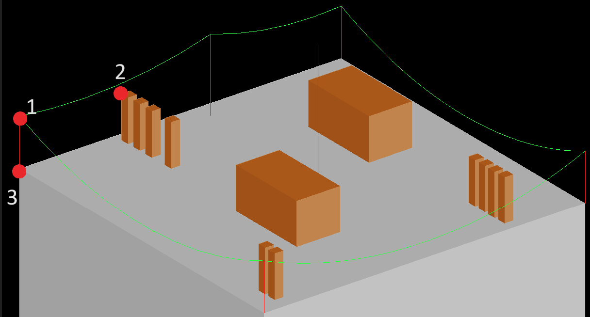 polyface mesh / whatever - to connect 3 points in 3D space with radis ...