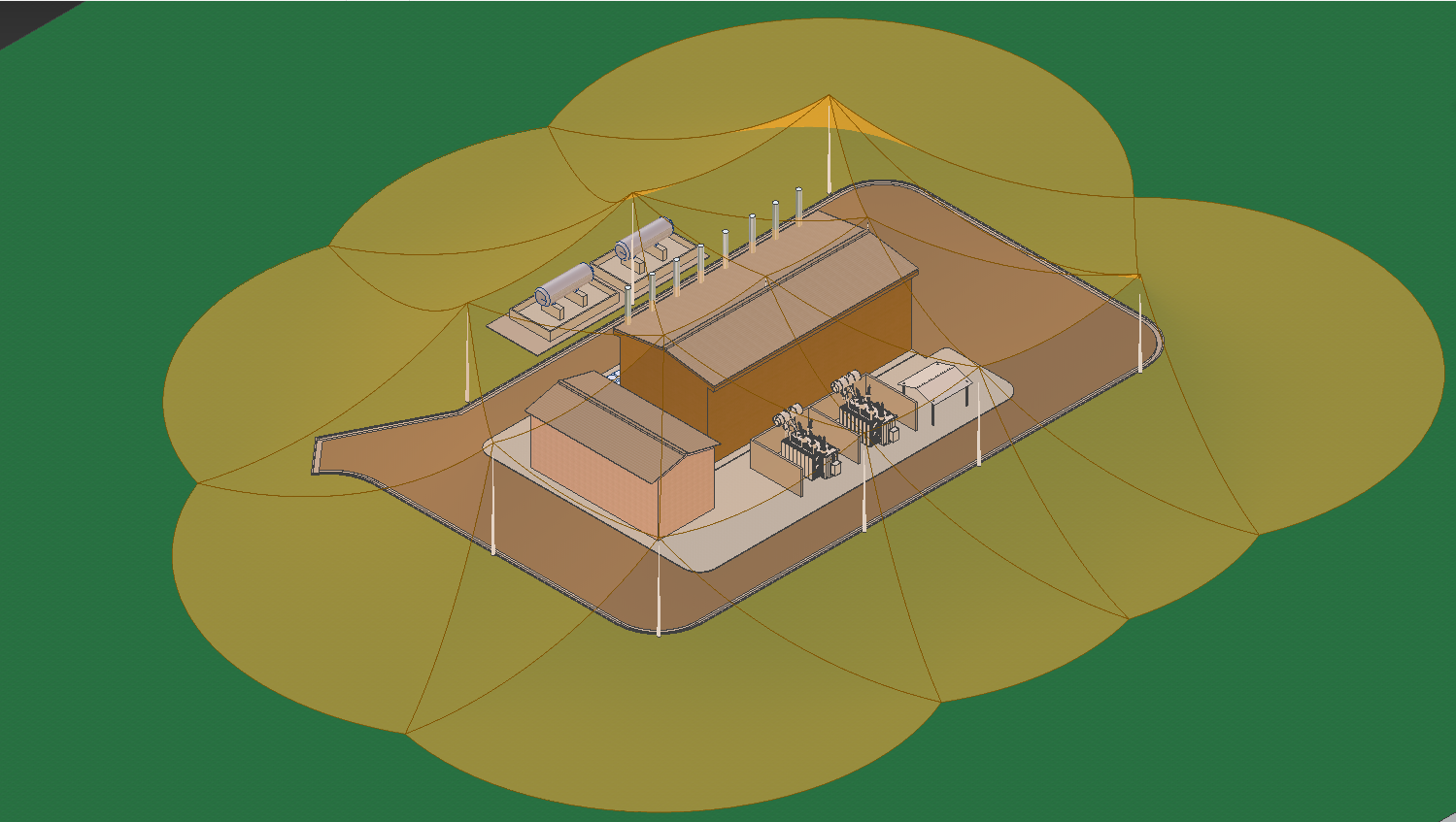 polyface mesh / whatever - to connect 3 points in 3D space with radis ...