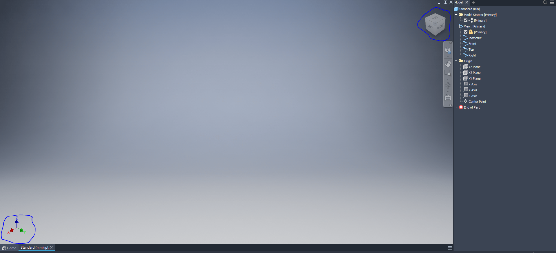 Initial look to view when create a new file(part) - Autodesk Community