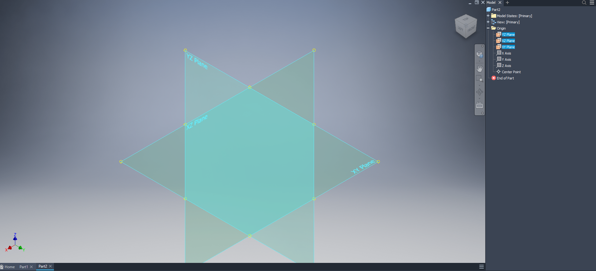 Initial look to view when create a new file(part) - Autodesk Community