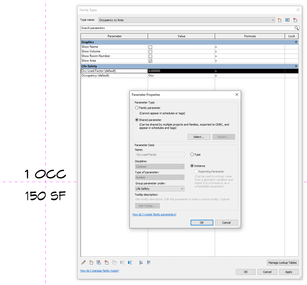 Solved: Occupancy calc shown in schedule and in tag - Autodesk Community