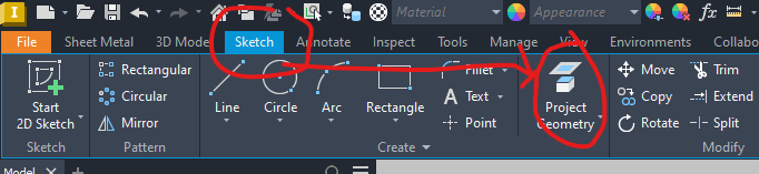 Solved: Unable to use Project Geometry where I need it to - Autodesk Community