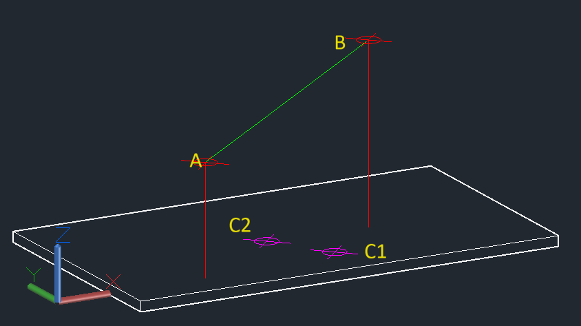 polyface mesh / whatever - to connect 3 points in 3D space with radis ...