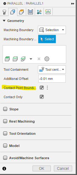 Parallel Machine Path past part edge - Autodesk Community