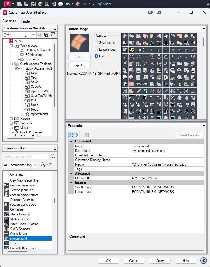 Add quick access button "externally" - Autodesk Community