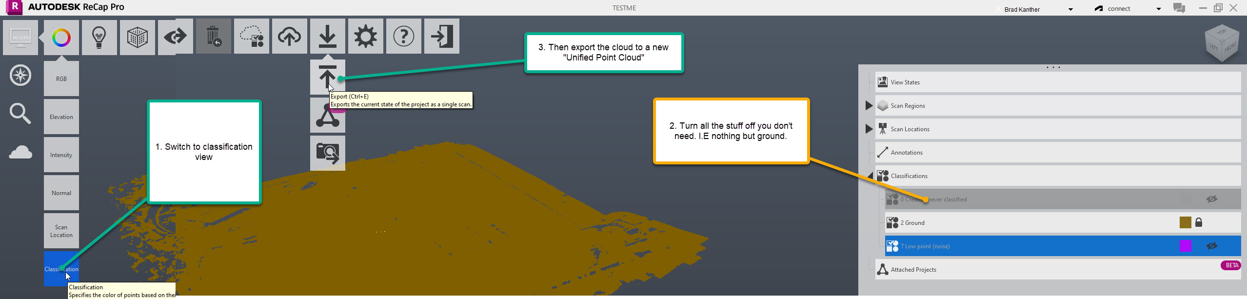 Recap 2024 ground classification & integrating with Civil3d - Autodesk Community
