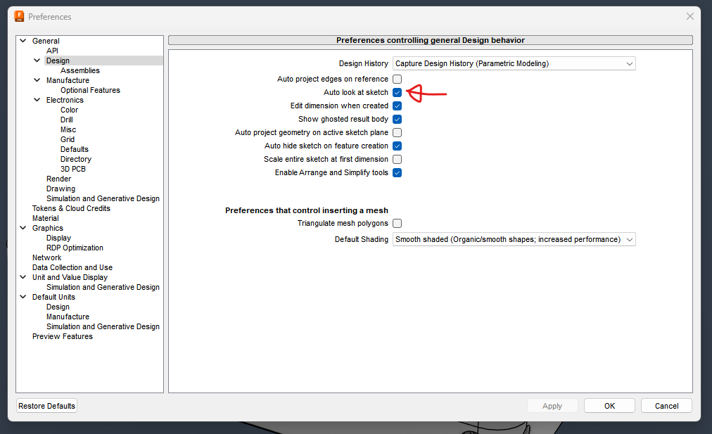 Solved: How to make screen stay when clicking create new sketch? - Autodesk Community