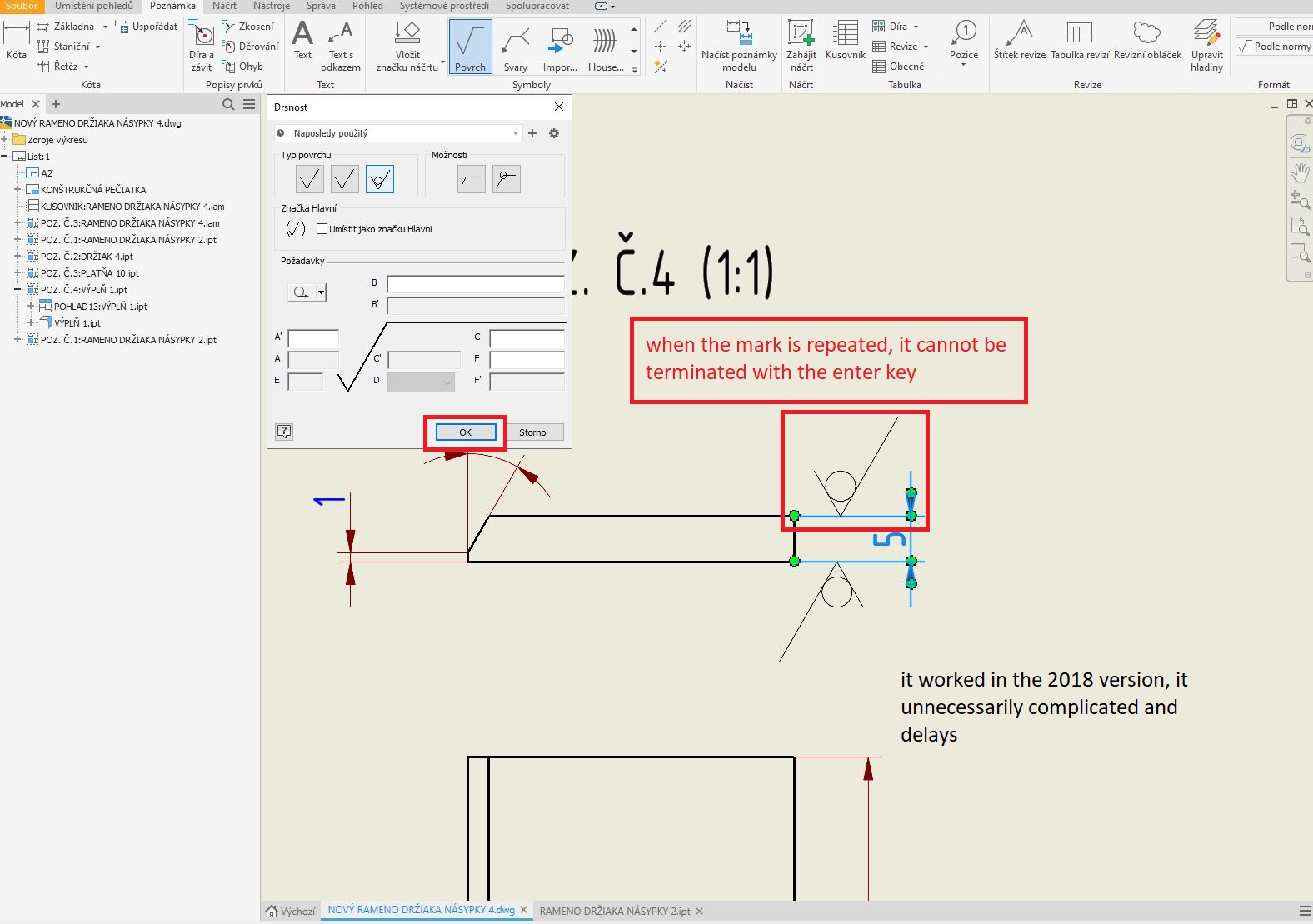 roughness mark - command termination - Autodesk Community