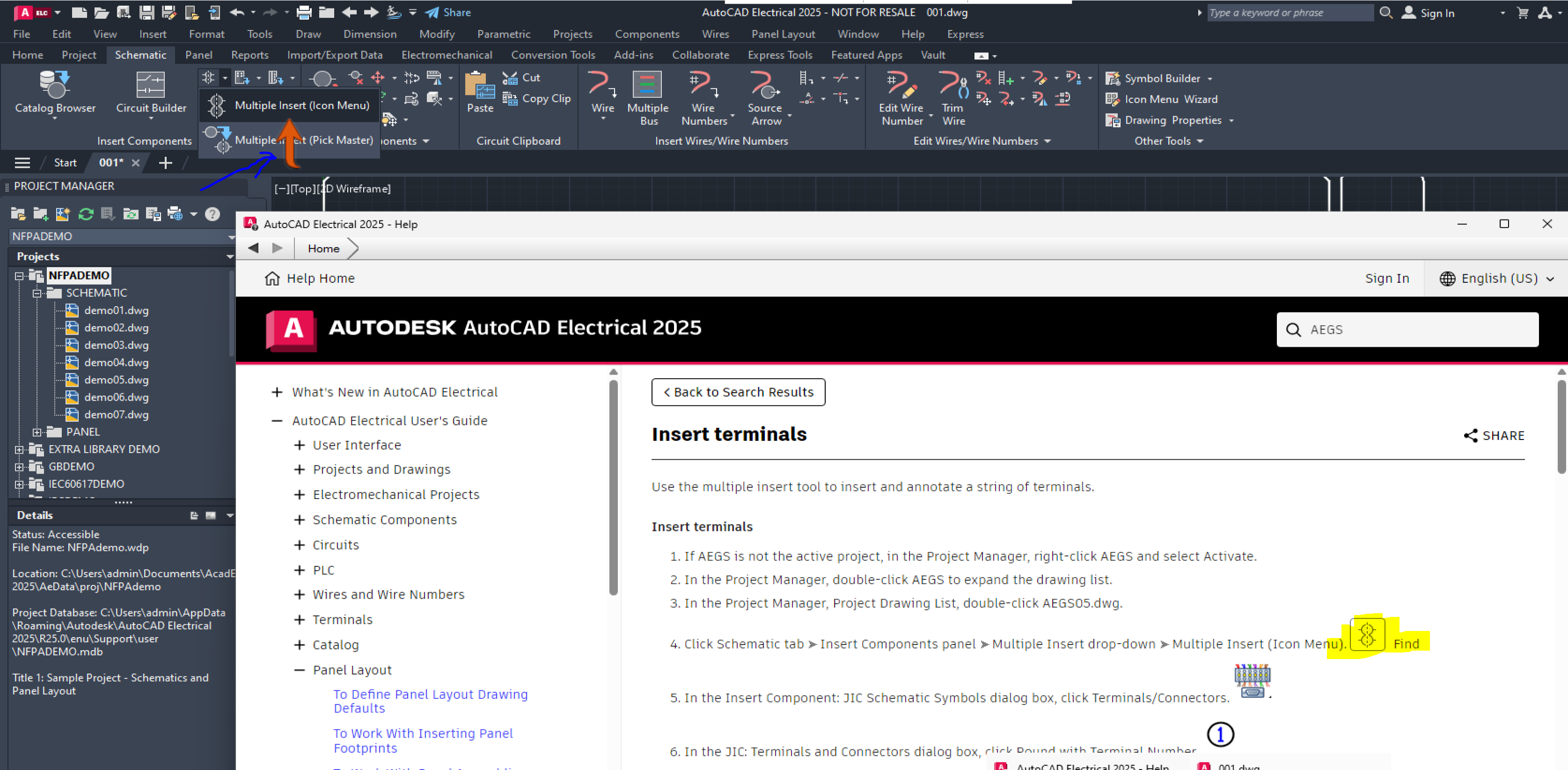 Autocad Electrical 2025 create terminal from dwg - Autodesk Community