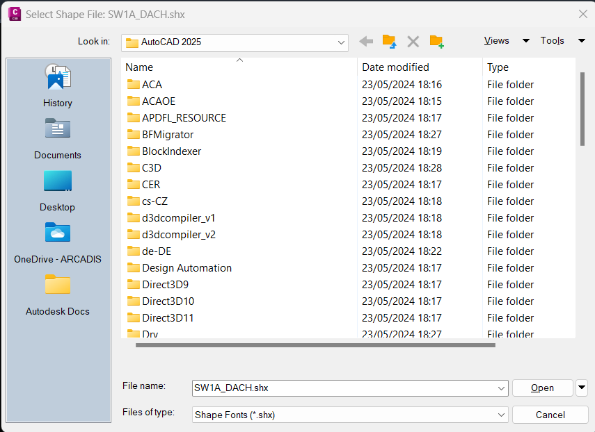 Solved: Select Shape File: SW1A_DACH.shx warning box - Autodesk Community