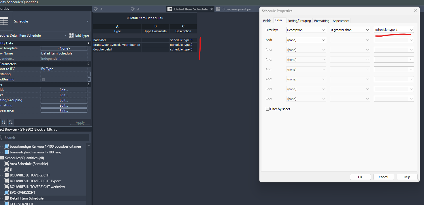 Solved: Schedule Filters - Autodesk Community