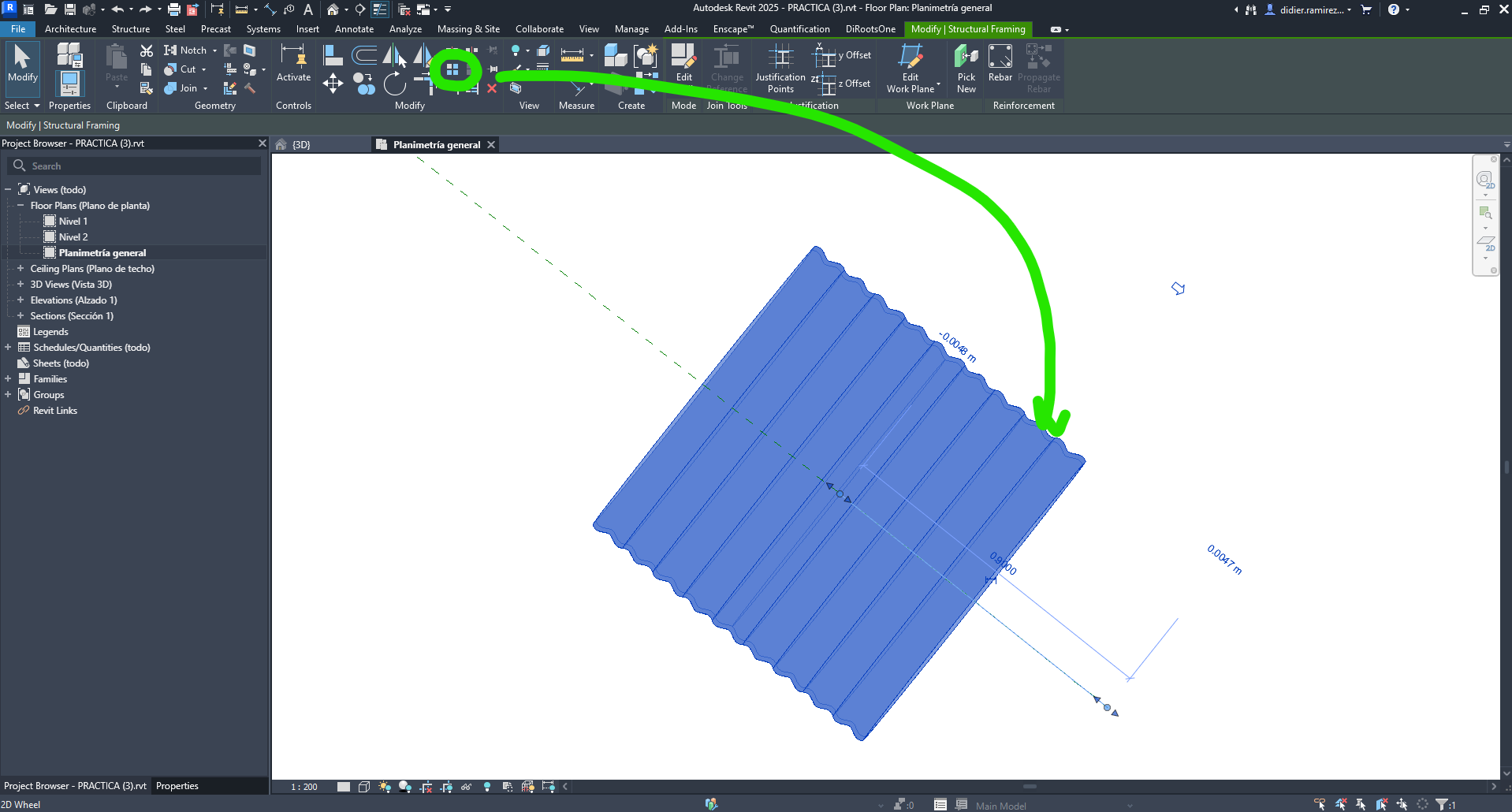 Solucionado: porque cuando le aplico el comando matriz, los elementos se generan fuera de la ...