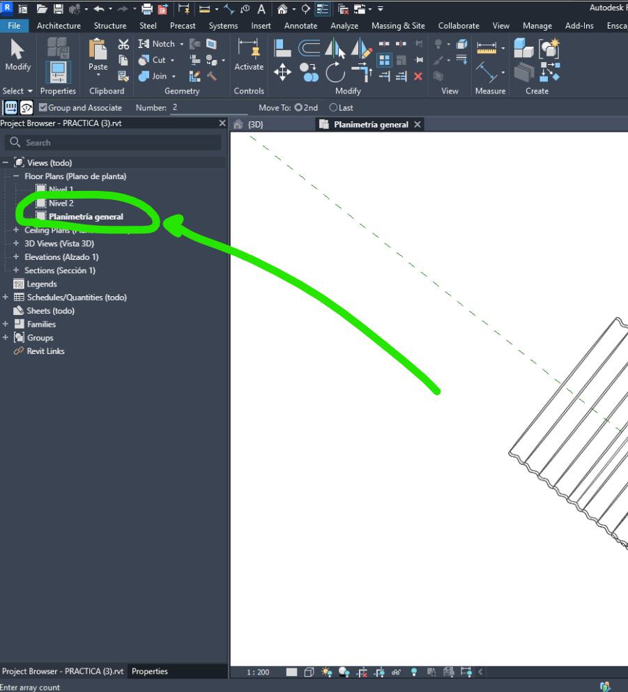 Solucionado: porque cuando le aplico el comando matriz, los elementos se generan fuera de la ...