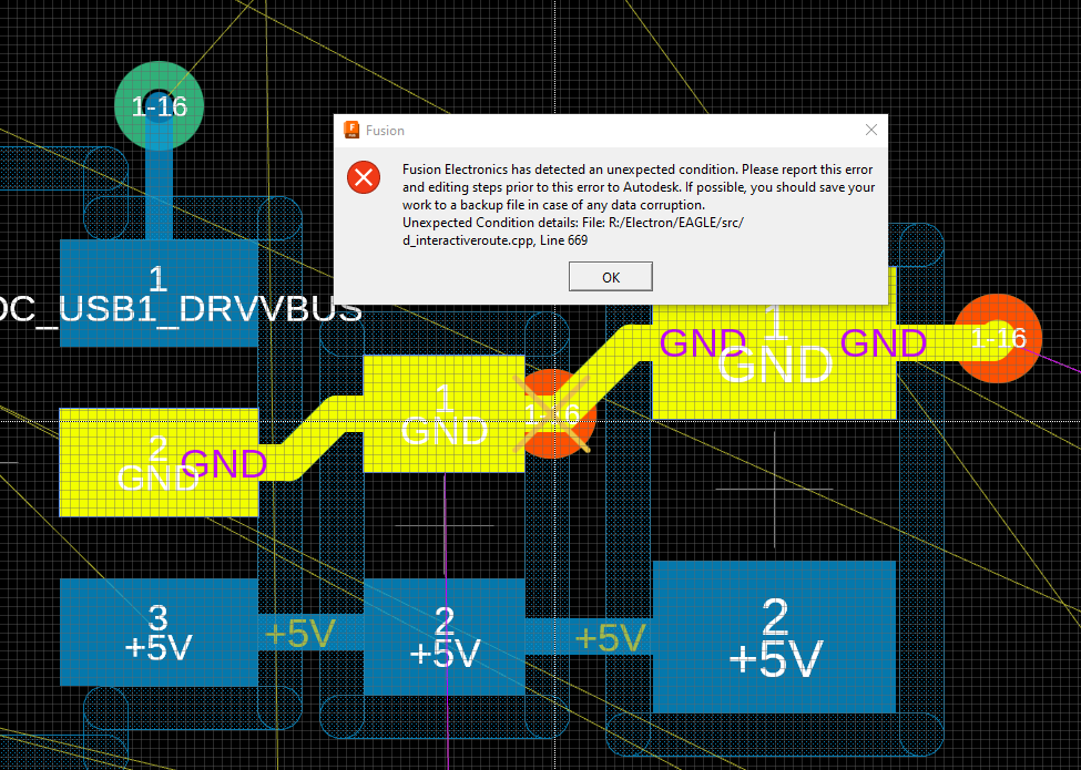 Error - Manual Routing and placing via - Autodesk Community