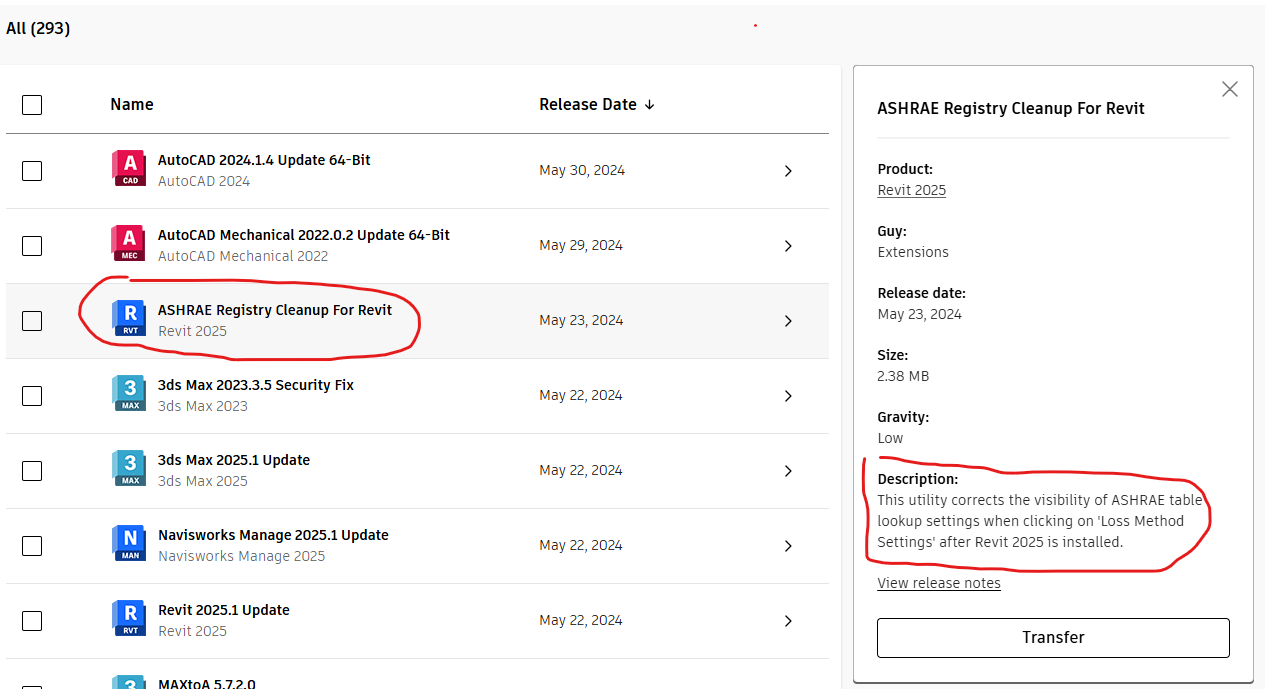 Solved: The loss method using the ASHRAE table has stopped working! - Autodesk Community