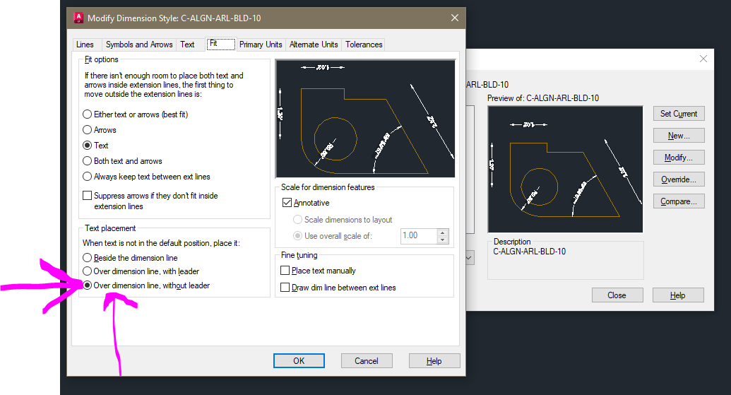 Solved: Dimension Text Rotation does not keep landing angle with text - Autodesk Community