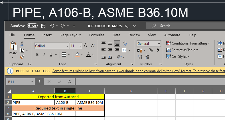 Solved: Text from selection to excel - Autodesk Community