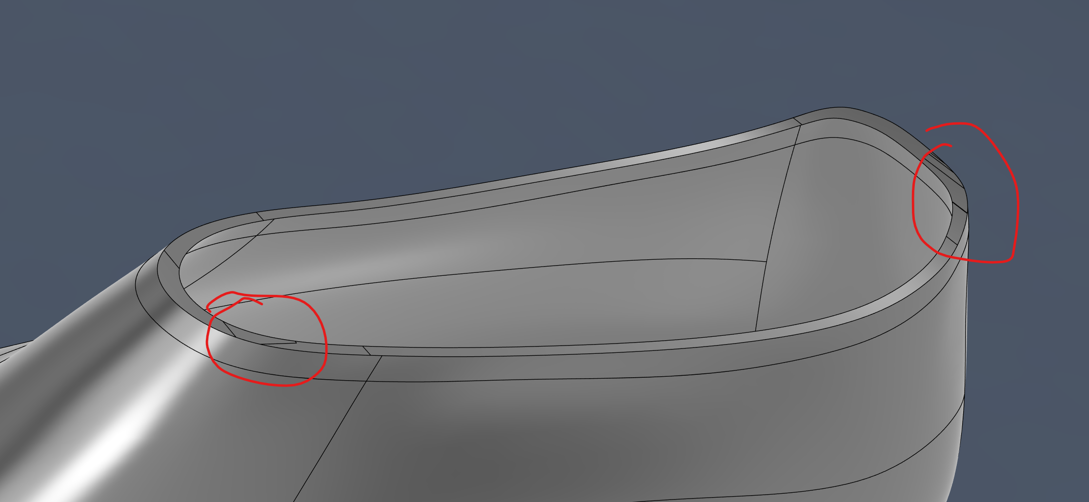 Solved: fillet/chamfer could not be created - redline area - Autodesk Community