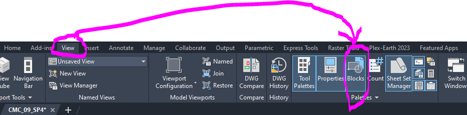 Solved: Blocks Palette not showing - Autodesk Community