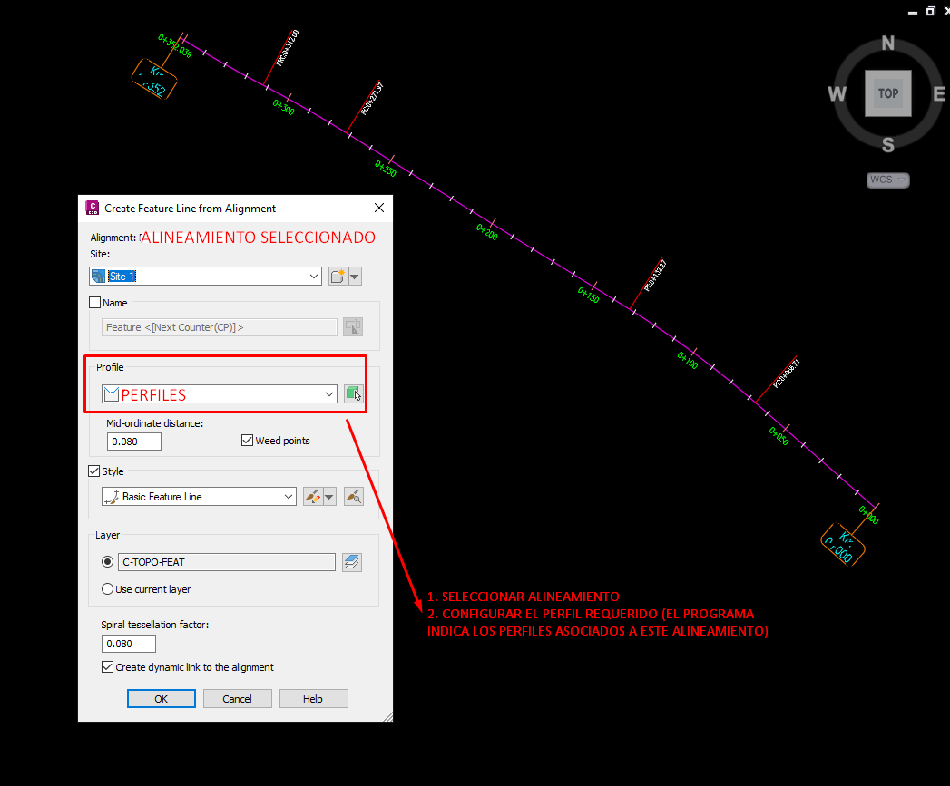 Sacar linea 3D de una alineacion teniendo en cuenta la rasante en Civil ...