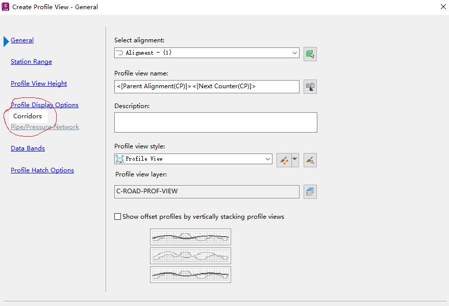 Corridors Projection in Profile Views - Autodesk Community