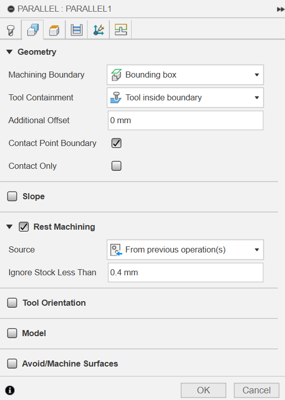 Solved: Parallel 3d not removing stock left over from previous Adaptive pass - Autodesk Community