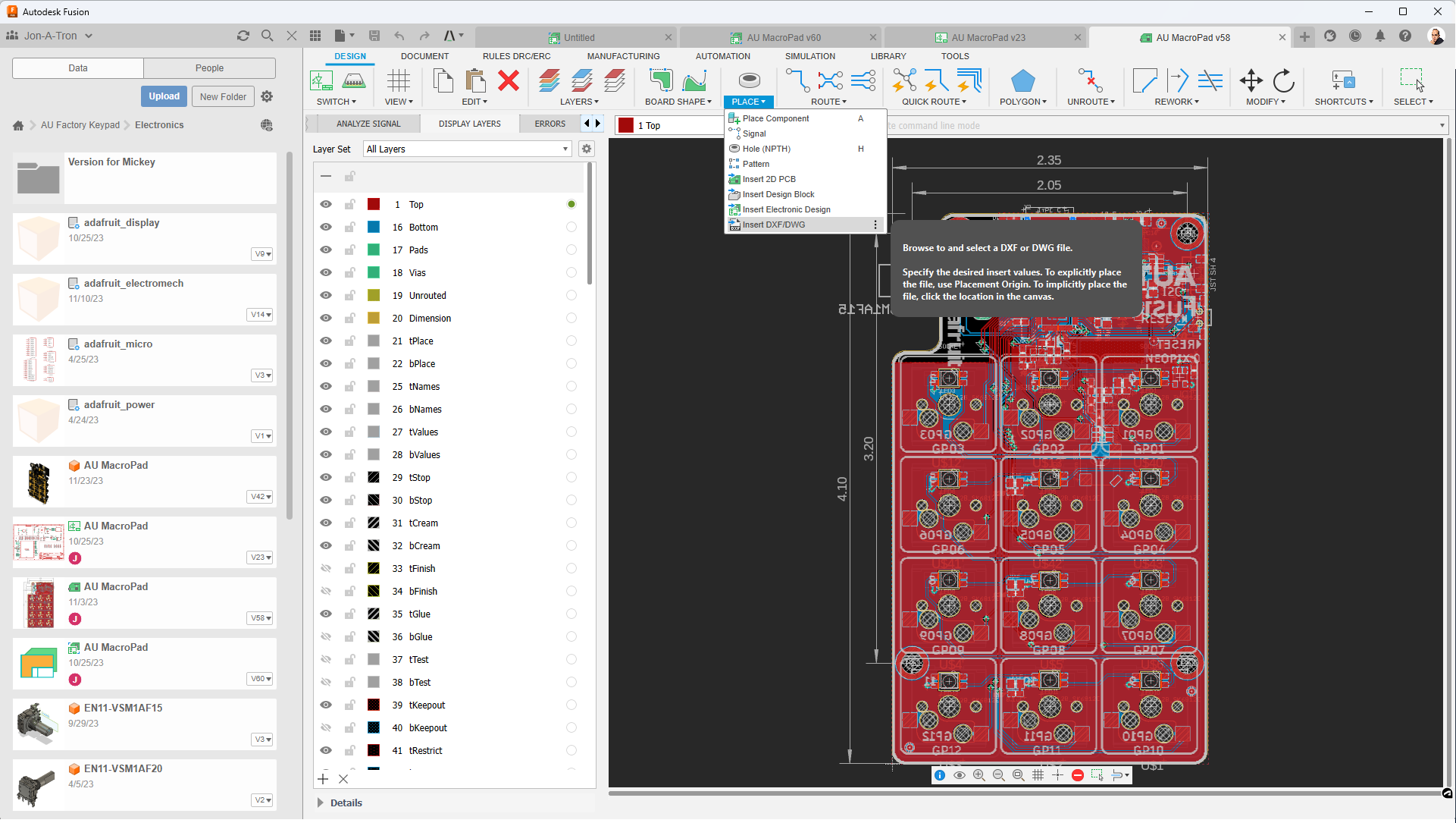 Solved: Import DXF in fusion electronics ulp missing - Autodesk Community
