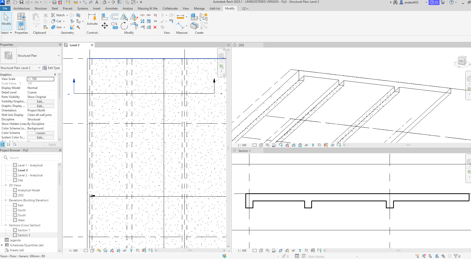 The section is not correct in a floor beam system. - Autodesk Community